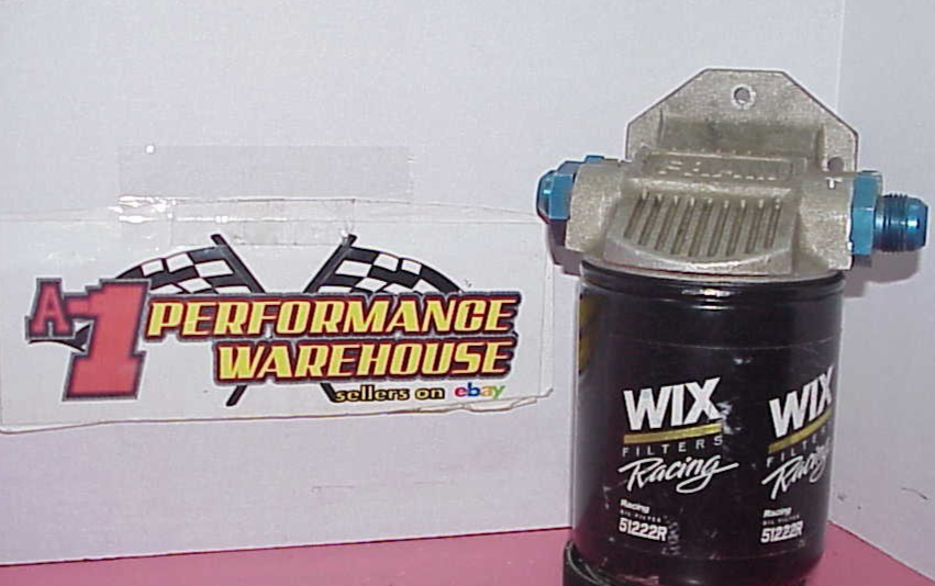 Fram Aluminum Remote Oil Filter Mount with Wix 51222R Oil Filter NASCAR ...