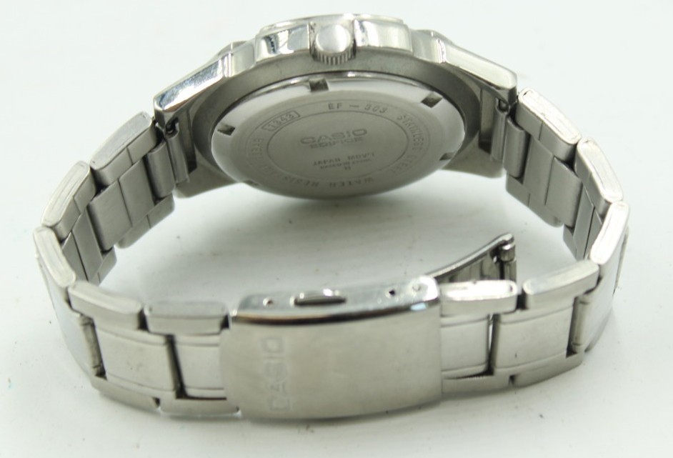 CASIO Edifice EF-303 Steel Chronograph Quartz Wristwatch Spares/Repairs ...