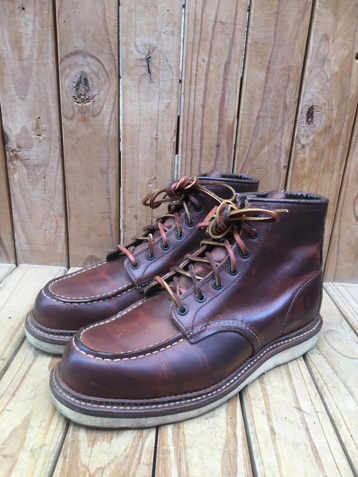 Red Wing 1907 Copper Rough Moc Toe Brown Boots Sz USA 9.5 D| UK 8.5 ...