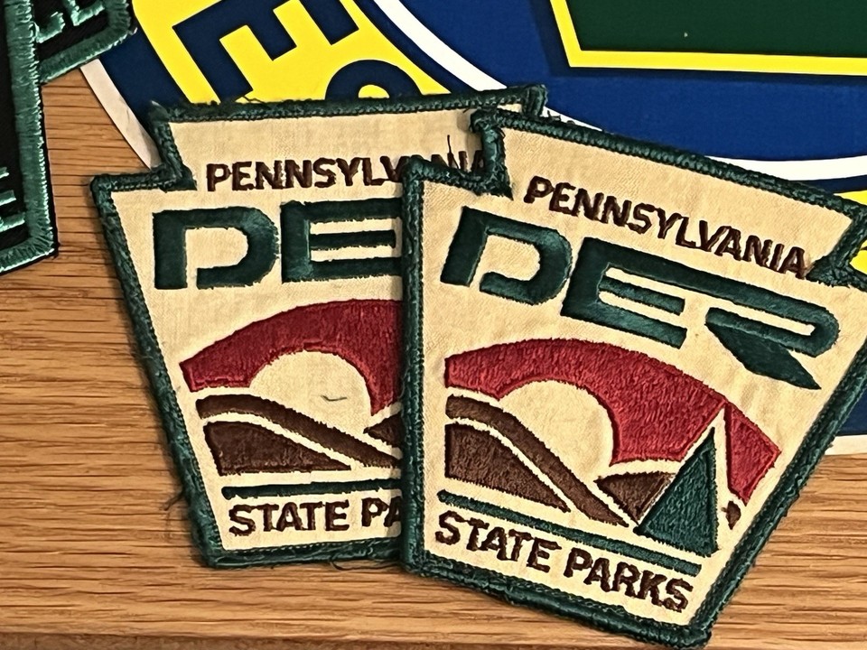 VINTAGE LOT OF PENNSYLVANIA FORESTRY PATCHES DCNR, LARGE DECAL, YOUTH ...