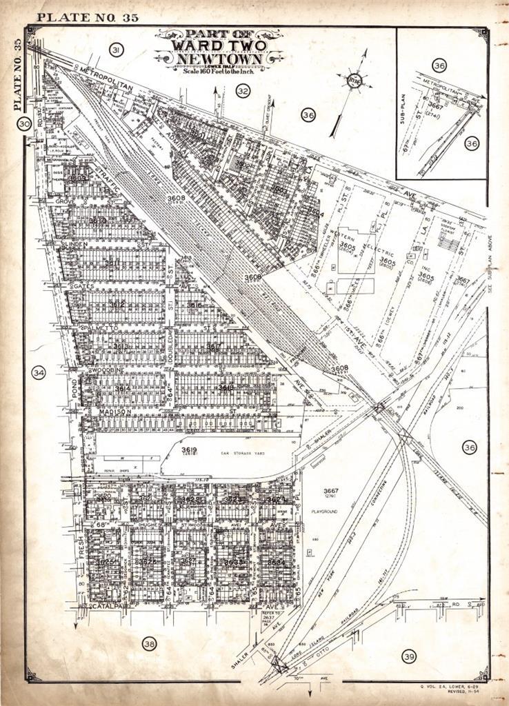 1929 BELCHER HYDE ATLAS OF QUEENS, NYC-MAP-FRESH POND-RIDGEWOOD-PL 35 ...