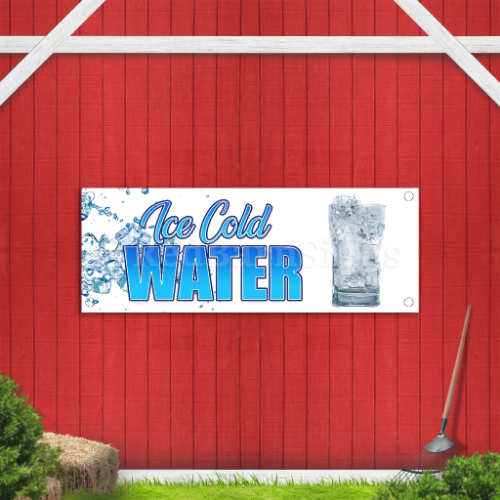 Ice Cold Water Indoor Outdoor Vinyl Banner Design | eBay