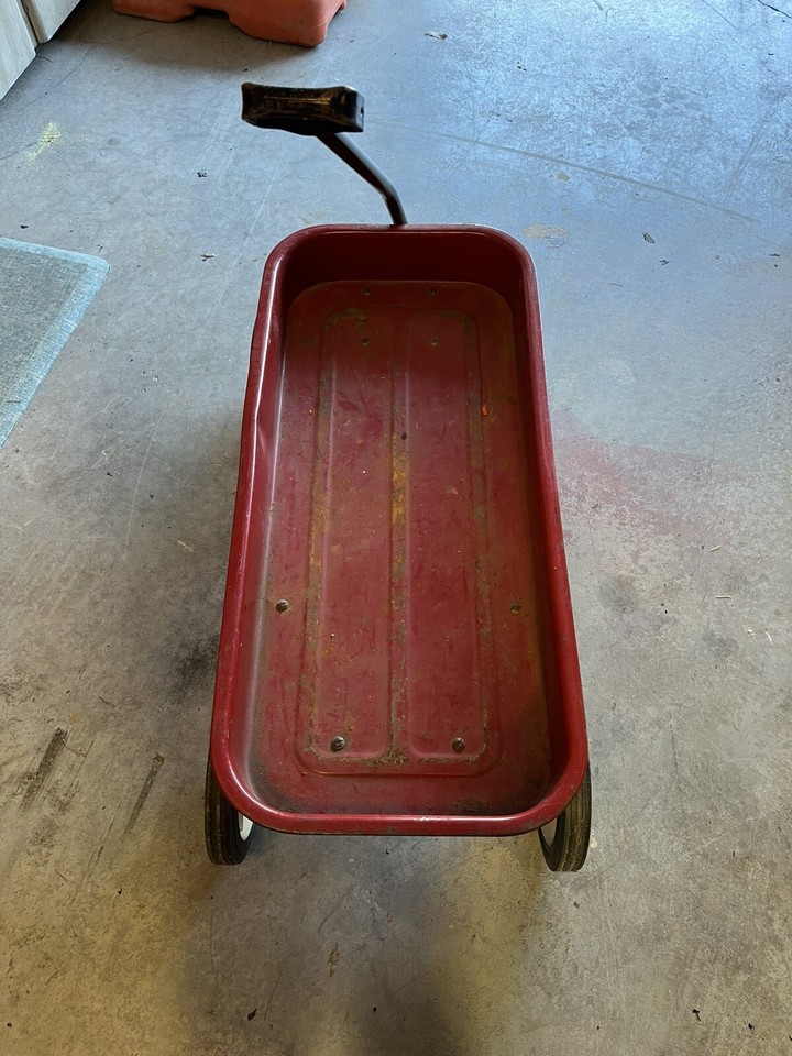 Vintage Radio Flyer Model 90 Red Wagon Steel Metal | eBay