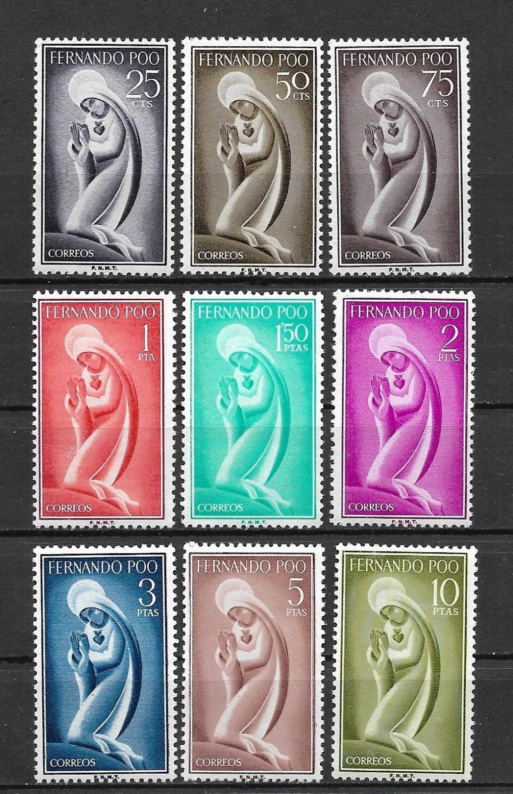 SPANISH FERNANDO POO 1960. Complete series of 9 new stamps** (6593) | eBay