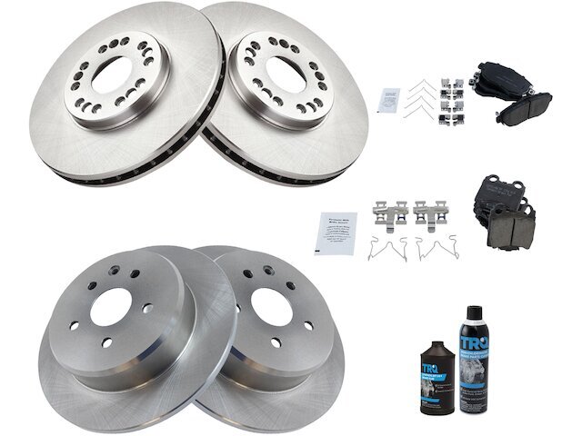 TRQ 13KR65J Front and Rear Brake Pad and Rotor Kit Fits 1998-2005 Lexus ...