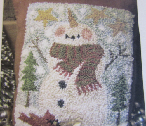 Flew the Coop #485 BLISS snowman Punch Needle Embroidery Pattern Fabric | eBay
