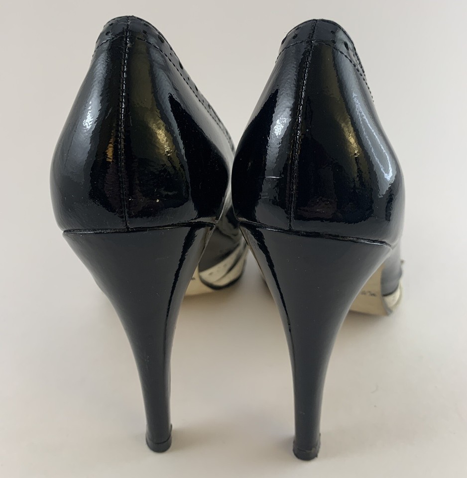 White House Black Market Women’s Leather Spectator Heels Stilettos Sz 6 ...