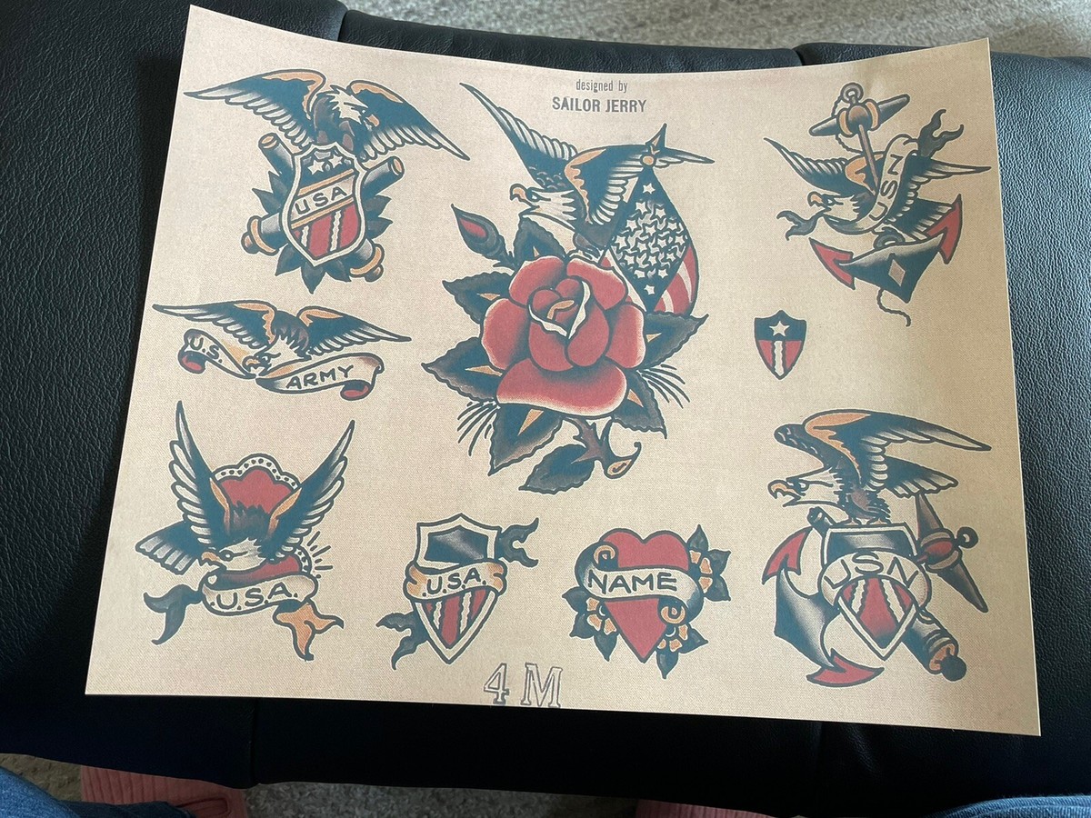 Sailor Jerry Rose Tattoo Designs