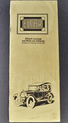 1919 Elcar Brochure Sportster Touring Car Sedan Elkhart Excellent ...