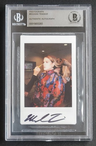 MEGHAN TRAINOR SIGNED SLABBED BECKETT BAS COA MUSIC SINGER POP ...
