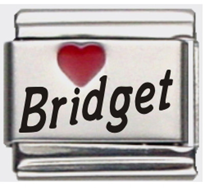 Bridget Laser Name Italian Charm Link | eBay