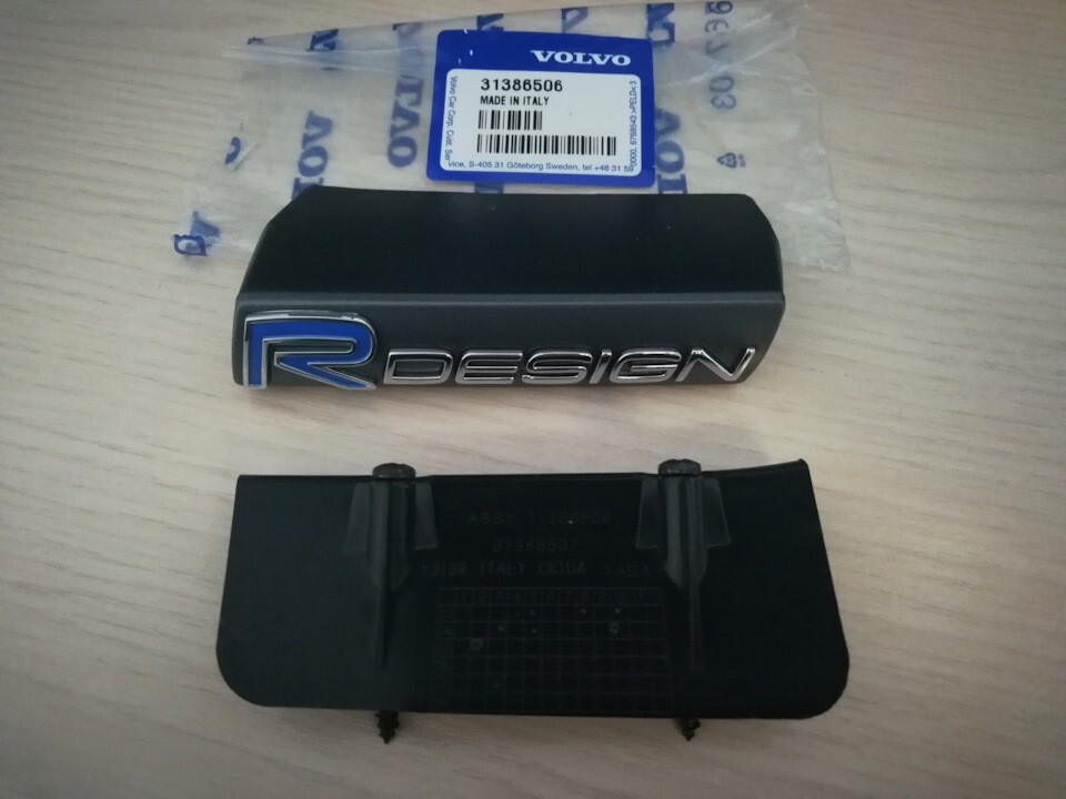 VOLVO R DESIGN GRILLE XC60 XC EMBLEM LOGO BADGE ORIGINAL 31386506 POLE ...