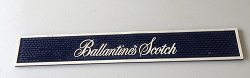 Ballantine’s Scotch Blue Rubber Bar Rail Runner Spill Mat 23.5" X 3.5 ...