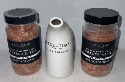 Evolution Salt Inhaler - Crystal Salt W/ 1 New 9oz Refill And (1) 3/4 ...