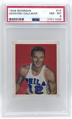 1948 Bowman #14 Howie Dallmar Rookie Card PSA 8 NM-MT | eBay