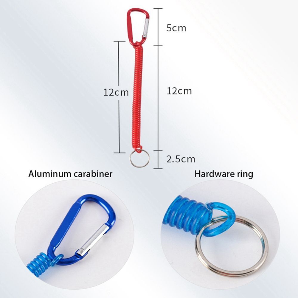 Anti-lost Phone Keychain Portable Fishing Lanyards Spring Elastic Rope ...