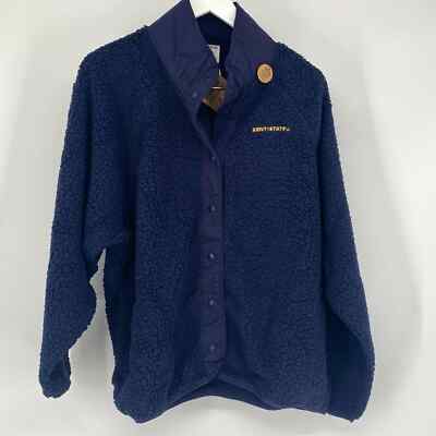 Victoria's Secret PINK Kentistate Sherpa Snap Button Jacket Collegiate ...