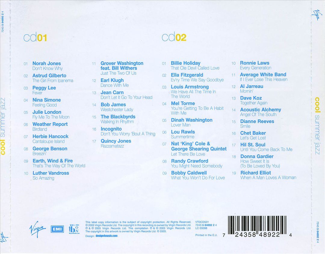 VARIOUS ARTISTS COOL SUMMER JAZZ NEW CD 724358489224| eBay
