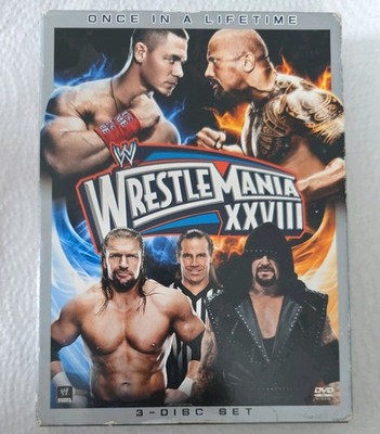 WWE: WrestleMania XXVIII 28 (DVD, 2012, 3-Disc Set) Rock vs John Cena ...