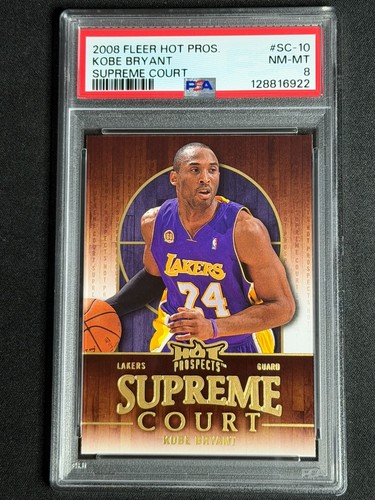 2008 Fleer Hot Prospects Supreme Court Kobe Bryant #SC-10 PSA Graded ...