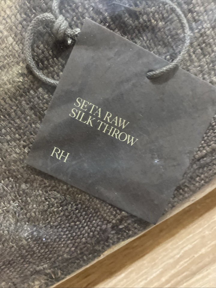 RH Restoration Hardware Seta Raw Silk Throw 96X80 Char | eBay