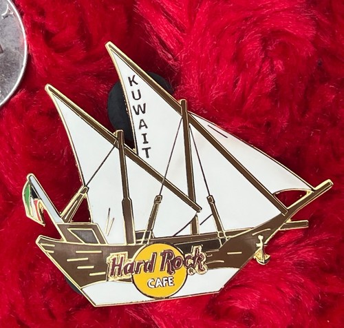 Hard Rock Cafe Pin Kuwait, twin Masted sailboat ship Boat | eBay
