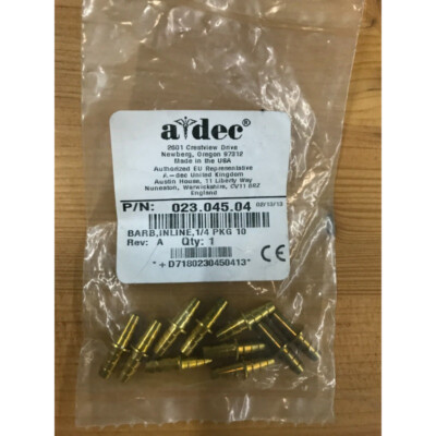 ADEC BARB, INLINE, 1/4 PKG 10 023.045.04 | eBay