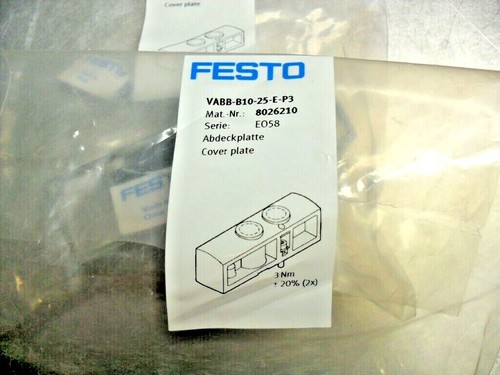 Lot of 2 - Festo 8026210 VABB-B10-25-E-P3 Blanking Plate nib | eBay
