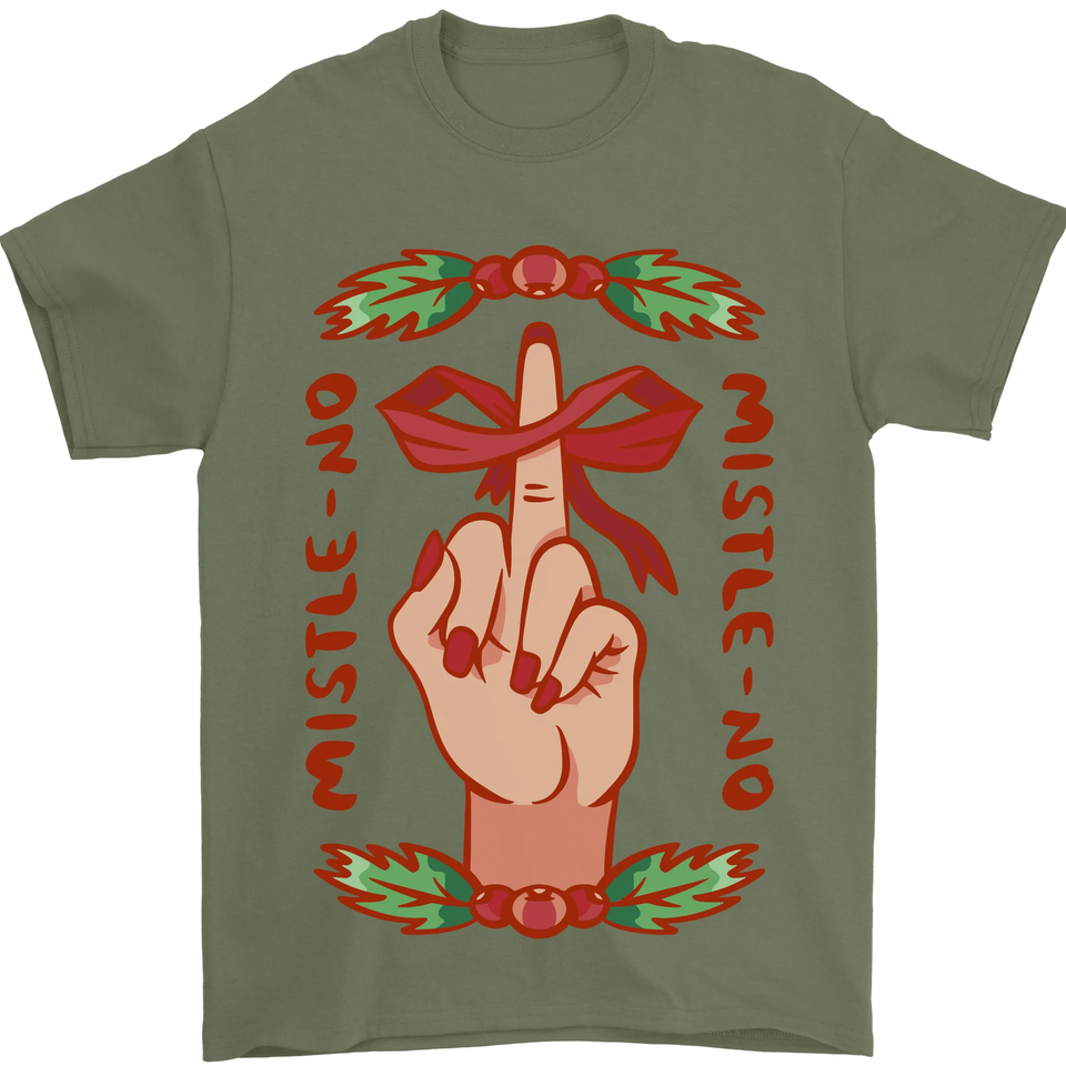 Christmas Mistle No Funny Bah Humbug Mens T-Shirt 100% Cotton | eBay
