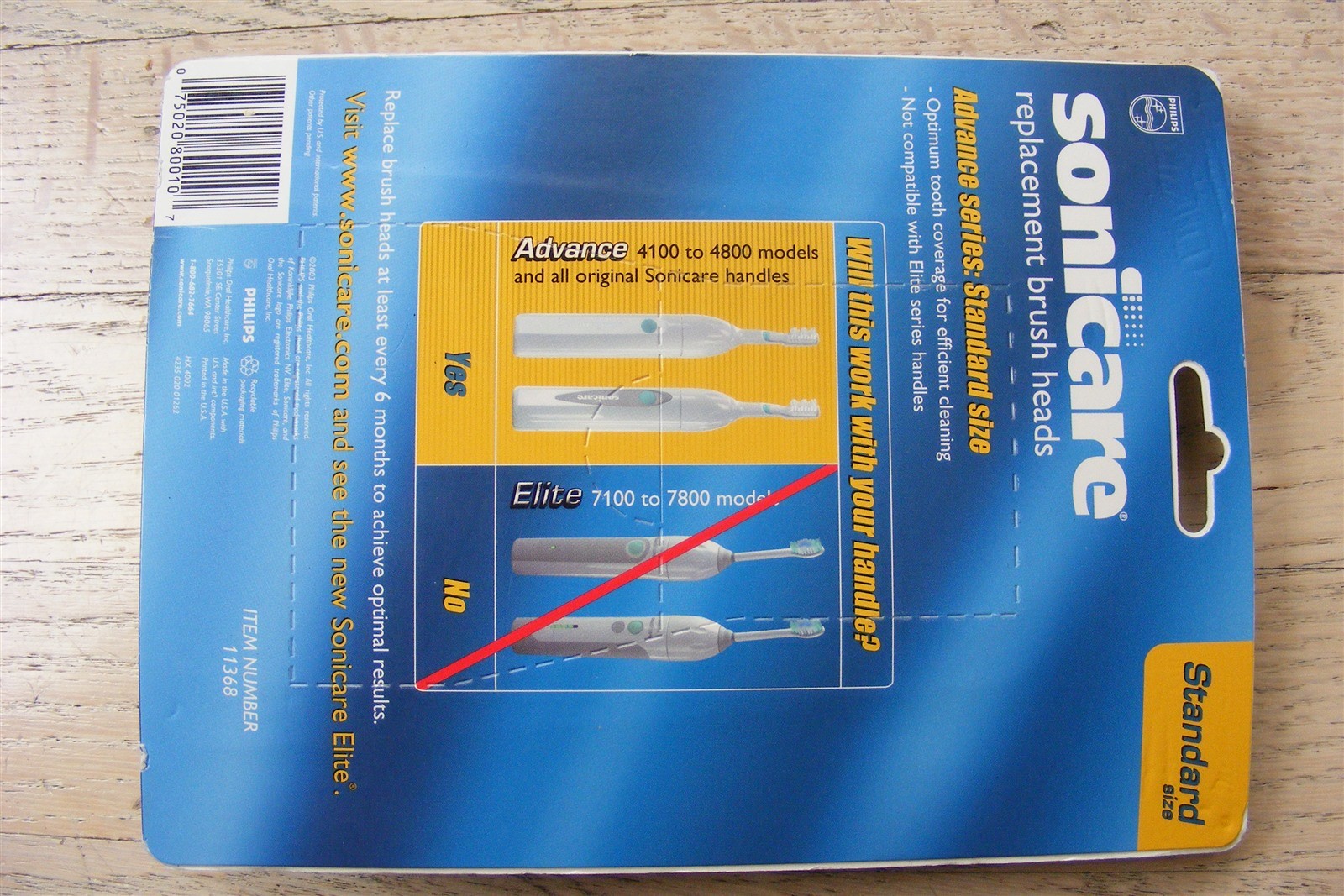 Philips SONICARE Replacement Brush Head HX4002 A Series 2 Standard ...