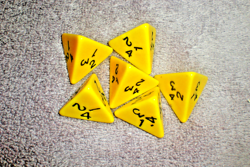 Set of 6 Triangle D4 RPG D&D Game Dice | eBay