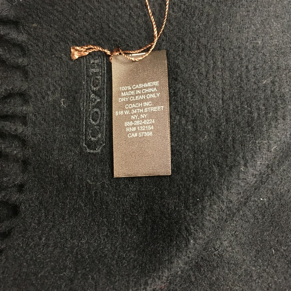 Coach Cashmere Scarf, Men's, Colorblock Striped, 100% Cashmere 84084 ...