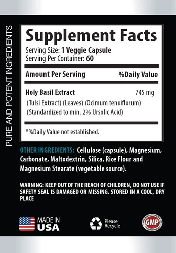 cholesterol and triglyceride supplements - HOLY BASIL Extract Diet - 3 ...