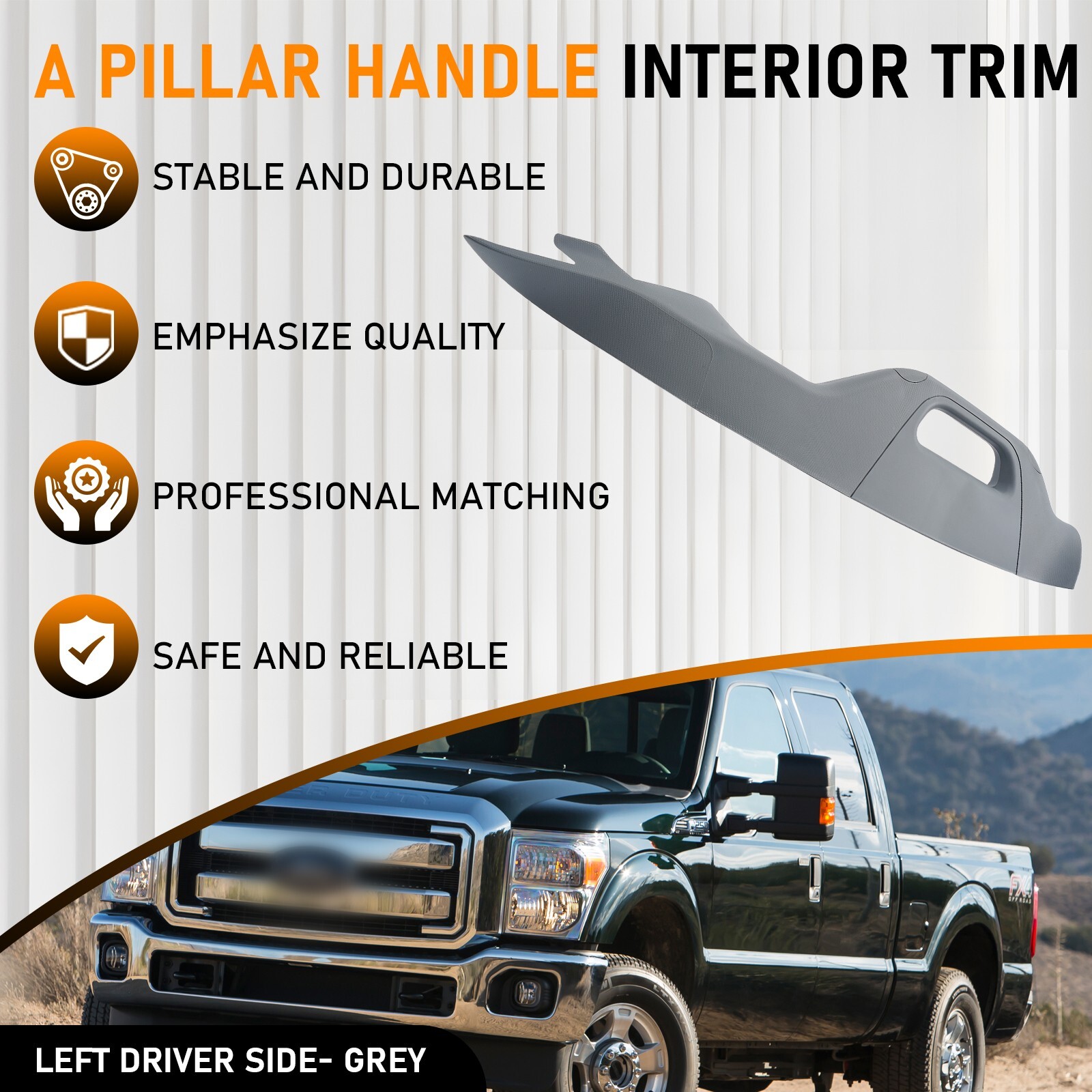 A Pillar Grab Handle Interior Trim For 11-16 Ford F250 F350 F450 F550 ...