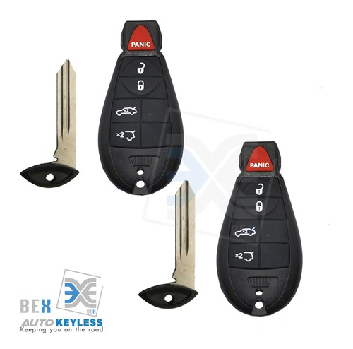 2 Uncut Replacement Key Fob Keyless Entry Remote for Jeep 2008-2010 ...