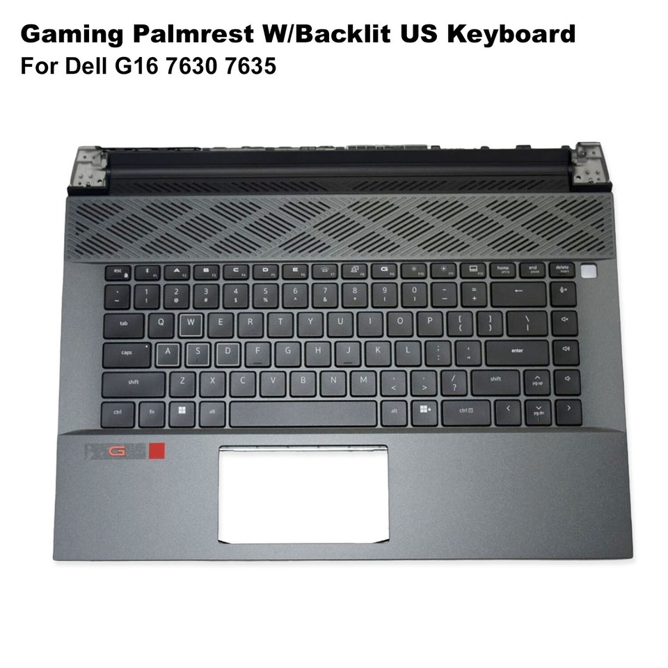 New Dell G16 7630 7635 Gaming Palmrest Upper Case w/ Backlit US ...