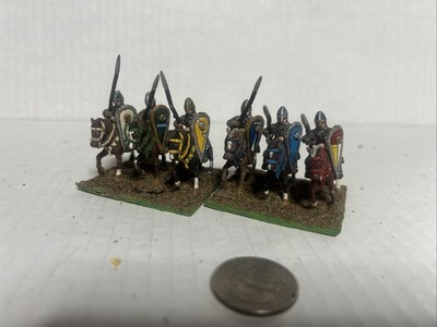 Vintage Painted Metal Miniature Medieval Heavy Calvary Knight Lot 1/72 ...