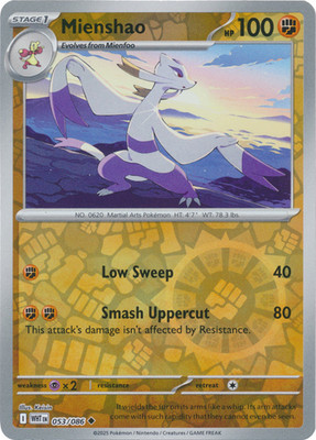 Mienshao 053/086 White Flare Pokemon TCG Reverse Holo | eBay