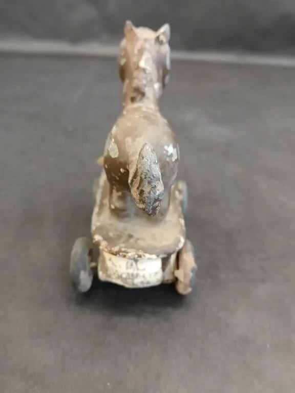 Rare 1930s AC Spark Plugs Sparky Cast Iron Toy Car Horse Gas Oil Promo ...