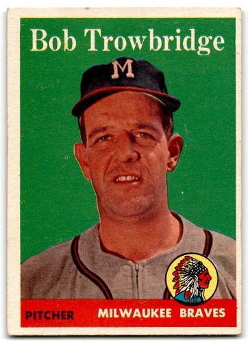 1958 Topps Bob Trowbridge Rookie Milwaukee Braves #252 | eBay
