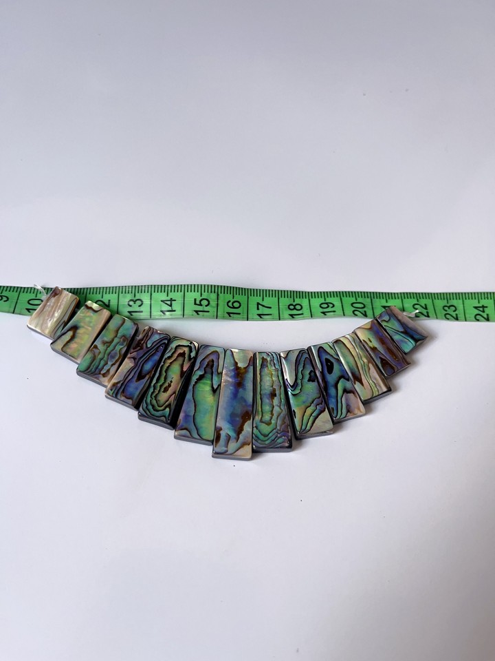 Abalone Shell Fashion Accessories Rectangle Graduated Pendant Beads Set ...