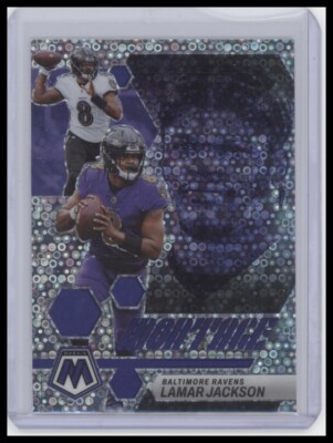 #M-3 Lamar Jackson 2023 Panini Mosaic Montage No Huddle Silver | eBay