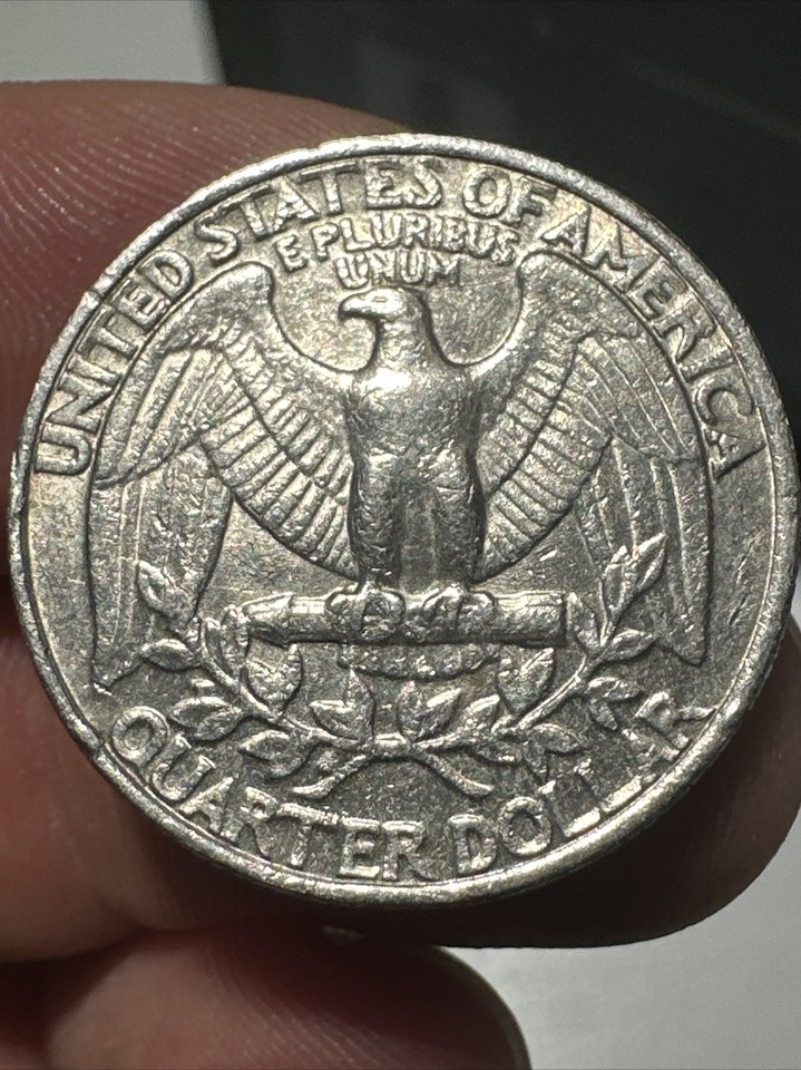 1985 Quarter Dollar P Washington Coin Great Condition Error On In God ...