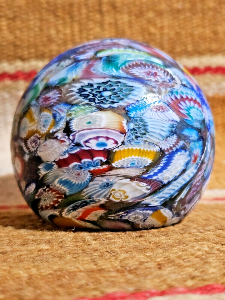 BEAUTIFUL ca1960s 3" MATTE FINISH MILLEFIORI MURANO COLORFUL ...