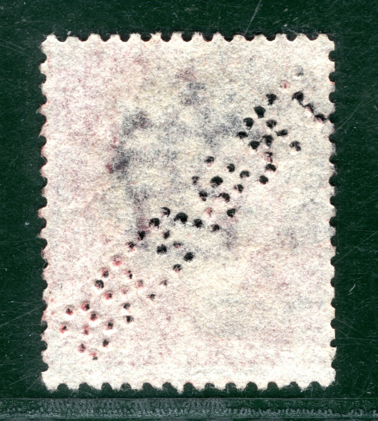 GB QV Penny Red Stamp LINE-ENGRAVED Full-name PERFIN *TRAVERS* Used ...