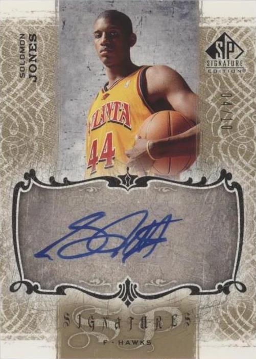 2006-07 SP Signature Edition - Signatures Solomon Jones #SPS-SJ Gold ...