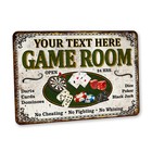 Personalized Game Room Sign Rec Room Family Wall Decor Gift Poker ...