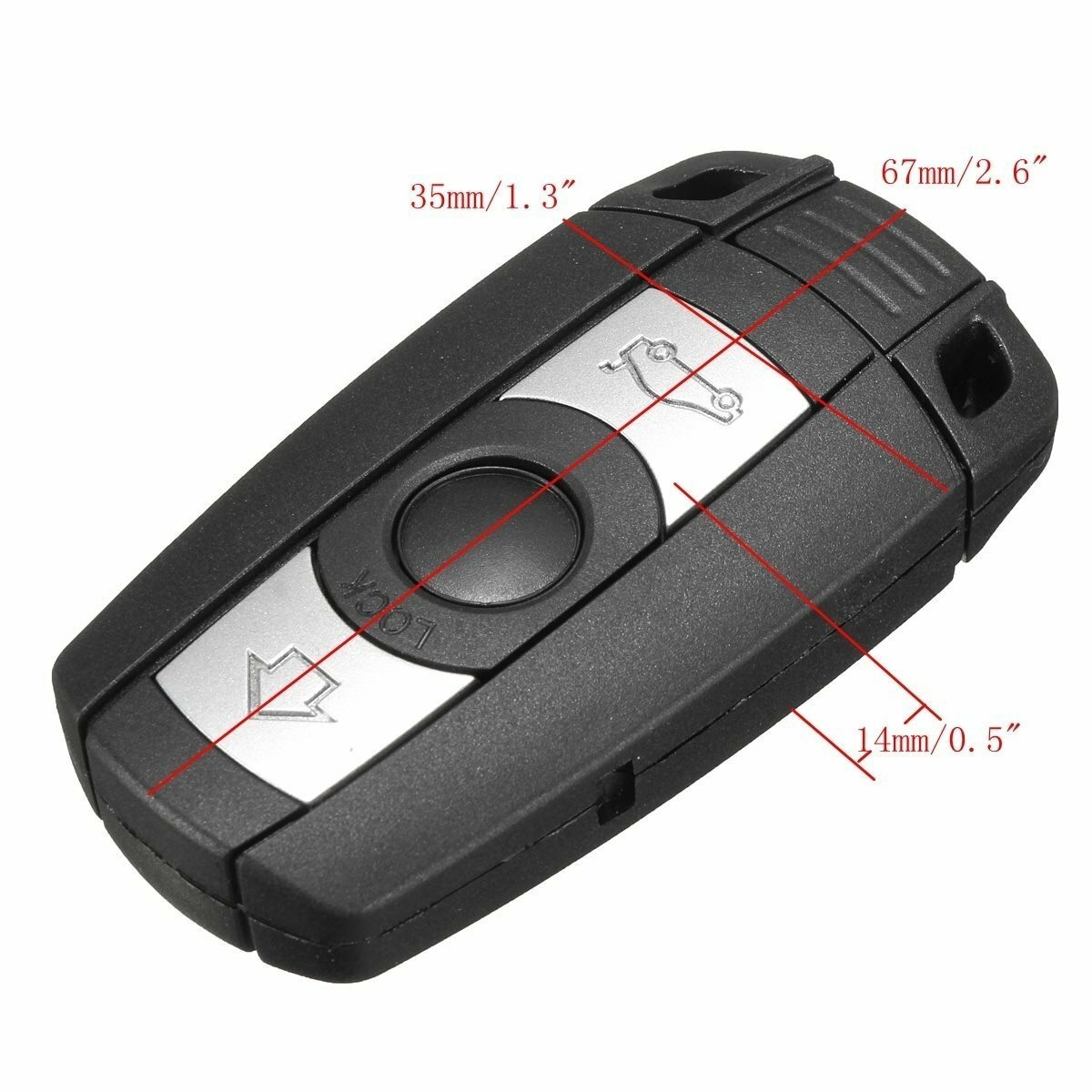 3 Buttons Remote Key Fob 868mhz PCF7945 Chip For BMW E90 E92 E93 E60 ...