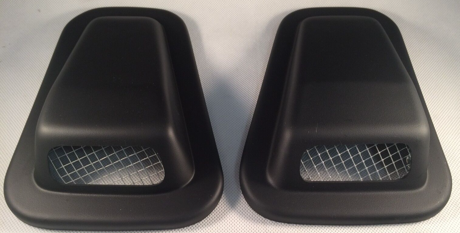 Land Rover Defender 90,Black Metal Air Intake Scoop Set with Mesh ...