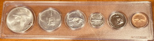 1867-1967 Canada 6 coins Set 80% Silver in Acrylic Holder Uncirculated ...